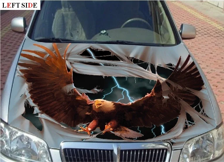 Left Side Car Stickers And Decals Customized 14 Designs Eagle Fire ...