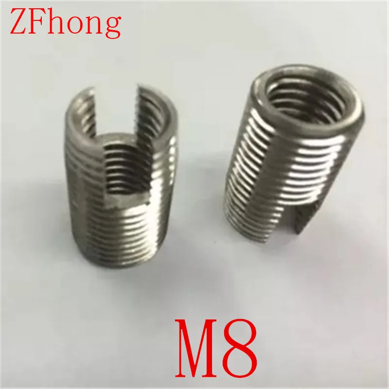 50pcs M8 Stainless steel 302 slotted self tapping thread insert ...