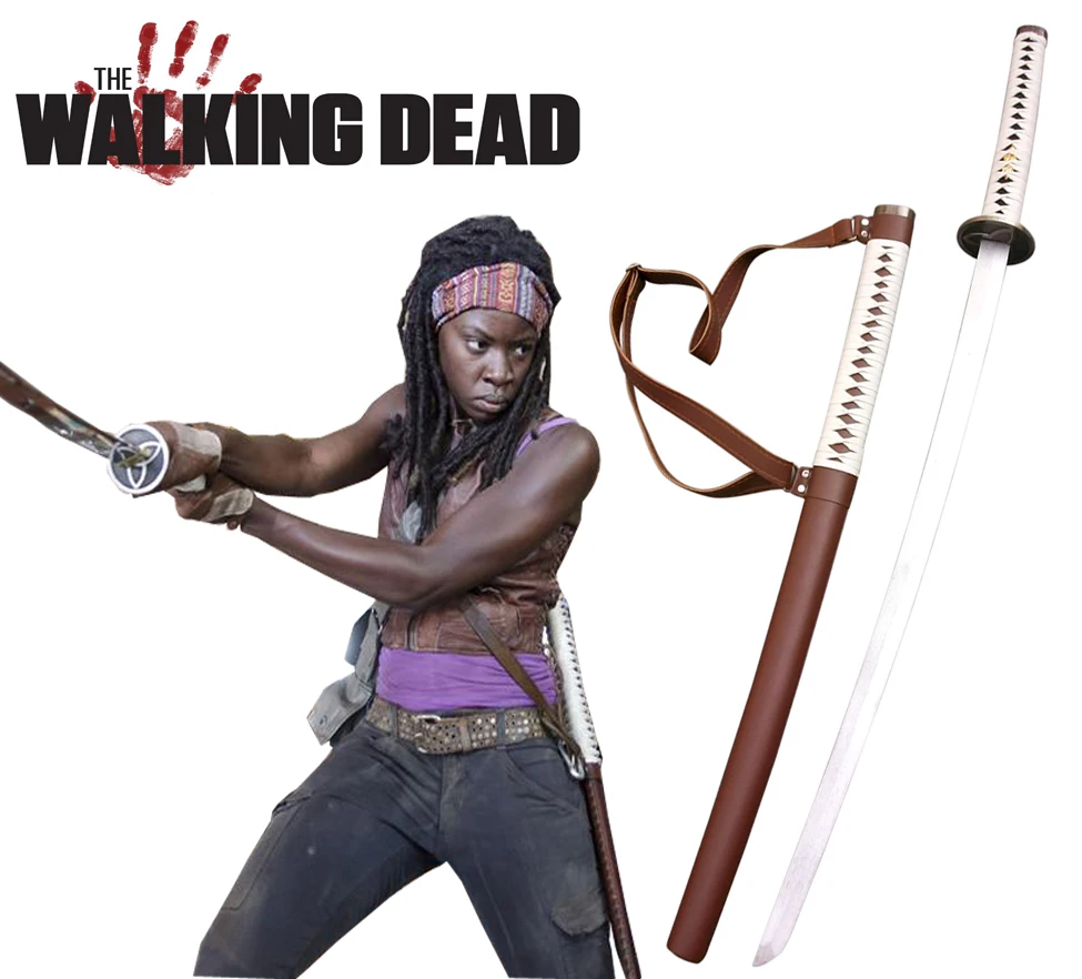 The Walking Dead Season 3 Michonne Sword Cosplay Wooden Weapons ...
