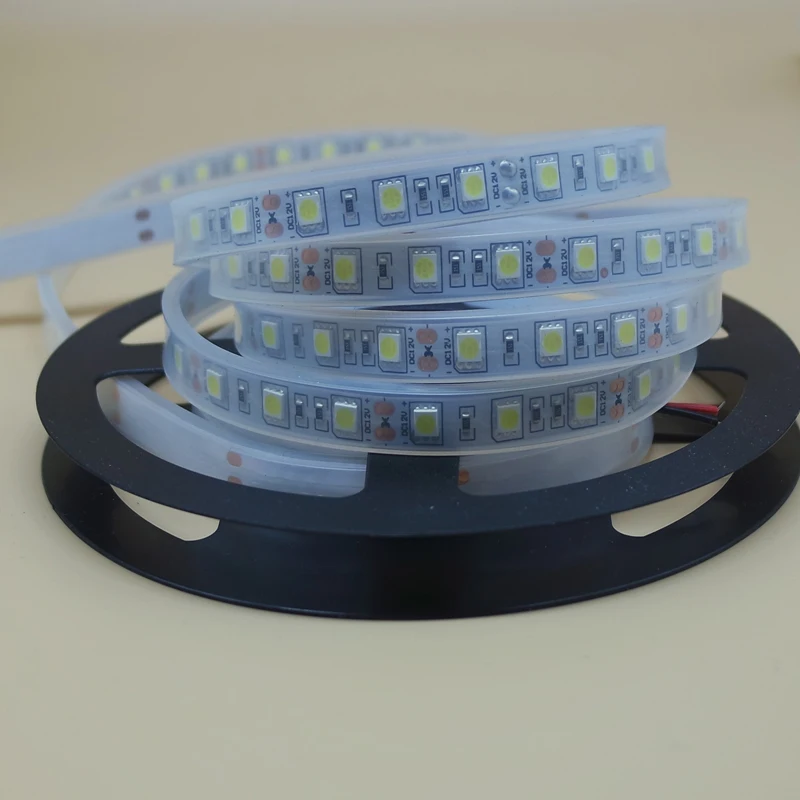 12V led strip light 5050 ip67 tube waterproof 12V 300led 5m RGB white ...