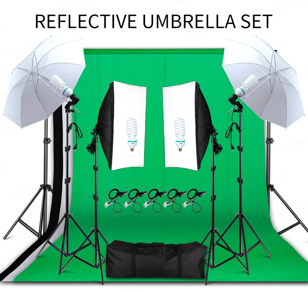 Green Screen Light Kit – Pro Studio Set with Full Items & Accessories ...