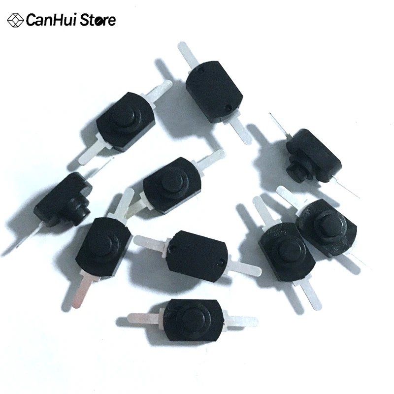 100 개/몫 1208yd 2pin 손전등 전원 스위치 푸시 버튼 스위치 블랙 12*8mm dc 30 v 1a 블랙 오프 미니 ...
