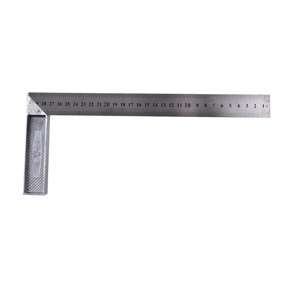 Straight Stainless Steel 90 Degrees metric scales Square Ruler School ...