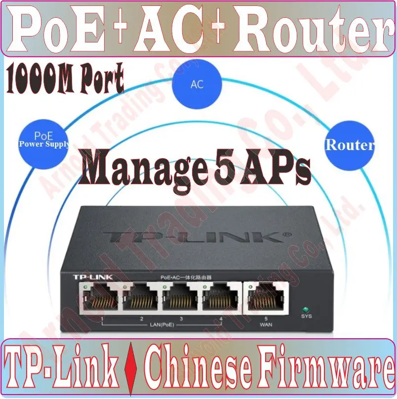 WiFi controller, Wireless Access Controller, 5 PoE Ports Gateway Router ...