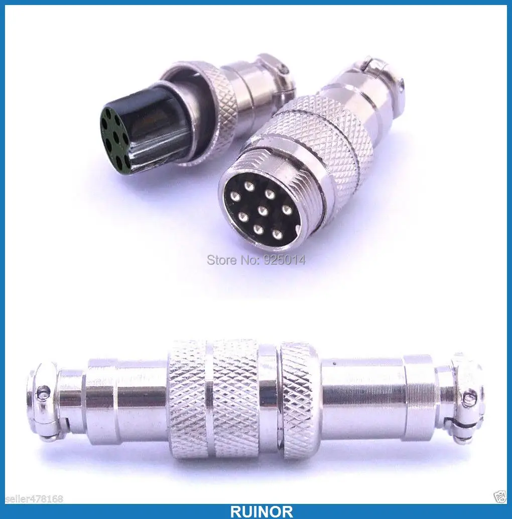2-sets-8-pin-Aviation-Plug-Male-Female-GX16-8P-16mm-Panel-Power-Chassis ...
