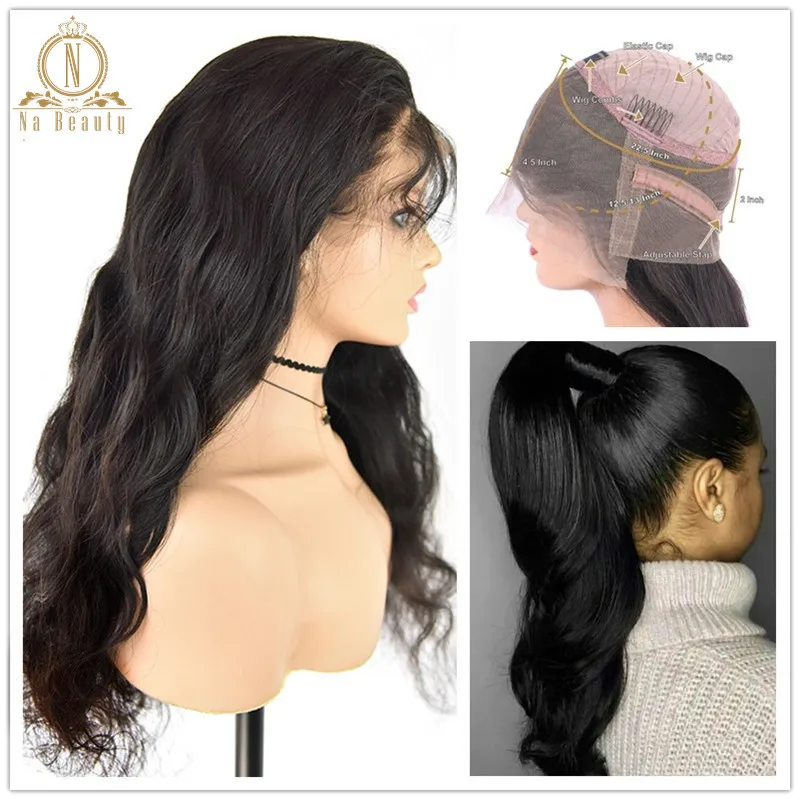 Glueless 360 Lace Frontal Wig Body Wave 13x6 Lace Front Human Hair Wigs