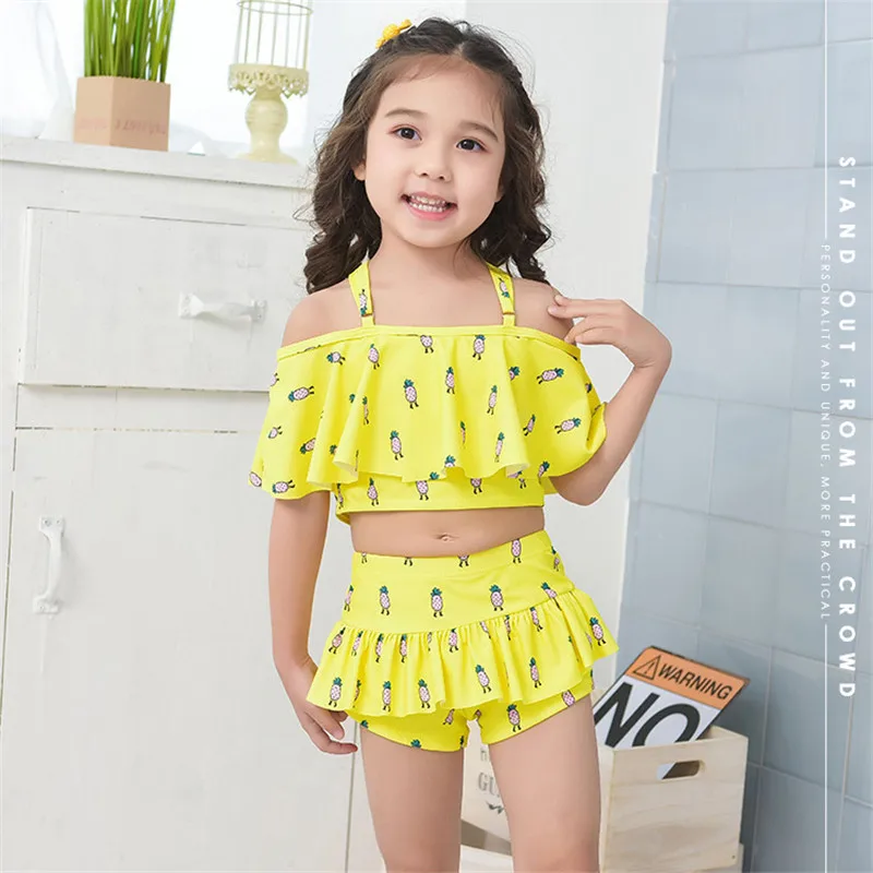 Patty Both 2018 Bikini Kids Baby Girl Halter Bikini Swimsuit Bathing ...