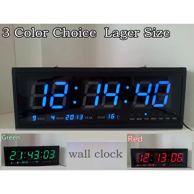 Large Digital Nixie LED Wall Clock Modern Design Home Decor Hallway ...