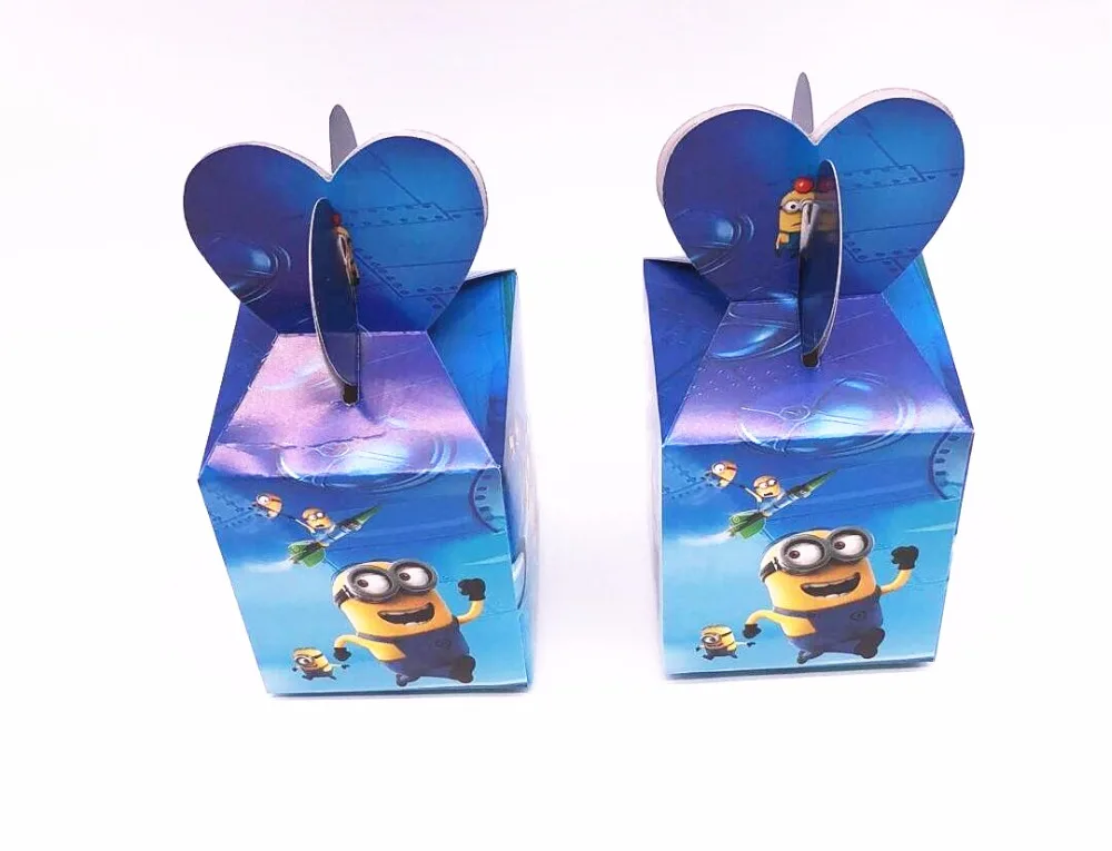 6pcs Cartoon Minion Candy Box Kids Birthday Party Wedding Favors Paper ...