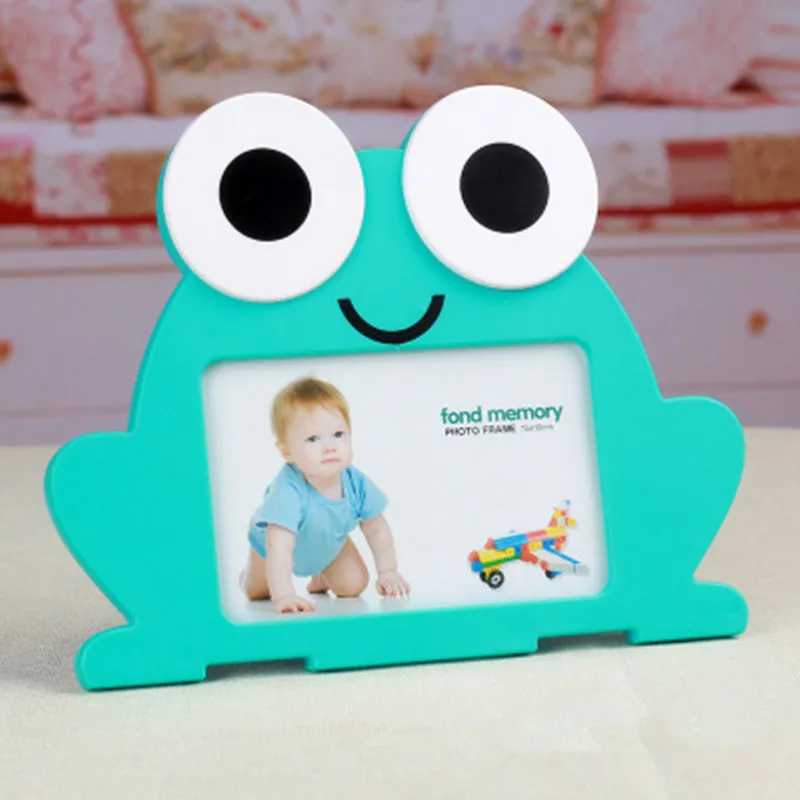 Cute Cartoon Baby Photo Frame Frog&Calf Shaped Plastic Photo Frames For ...