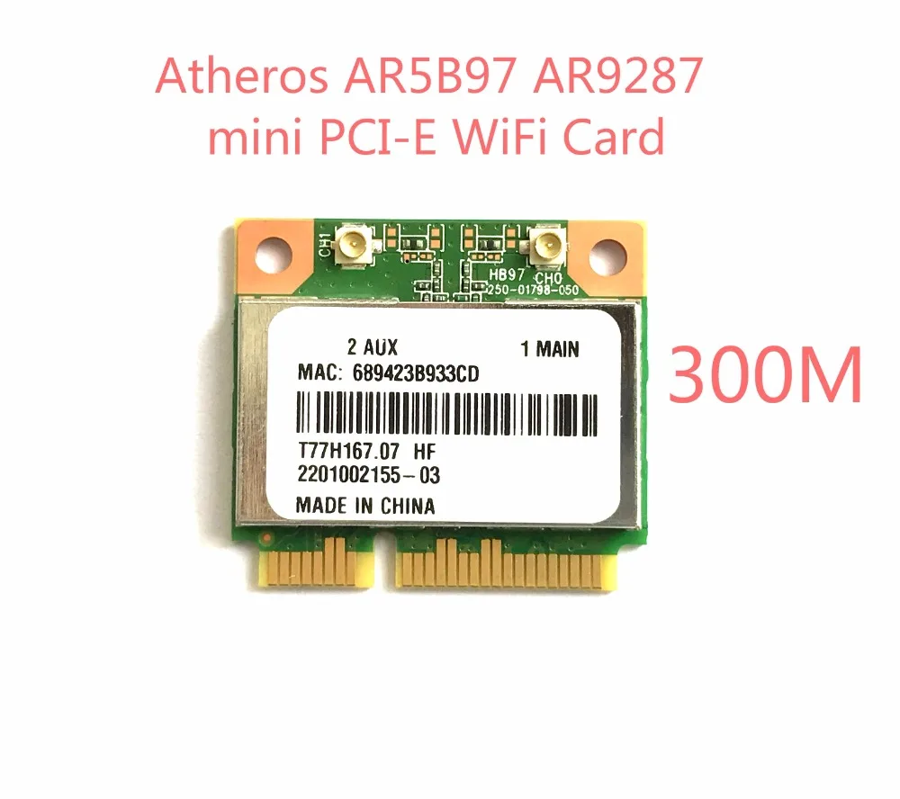 新アセロスAR5B97 802.11b/g/n pci eハーフサイズネットワークar9287 300 mbpsワイヤレスwifiミニpcie wlanカード用ラップトップノートブック ...