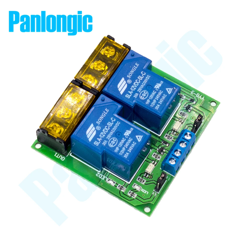 Panlongic-Dual-30A-Relay-Modul-Optocoupler-Isolasi-Relay-Modul-5-V-12-V ...