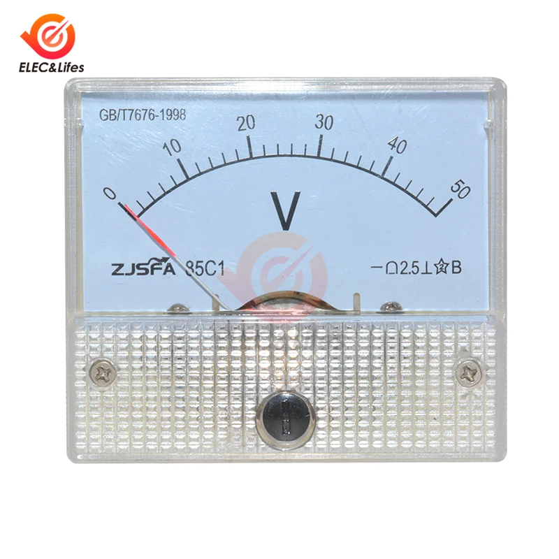 DC 12V 24V Analog Voltmeter 85C1 Analog Panel Volt Monitor Voltage ...