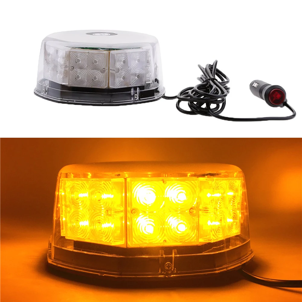 32 LED Round Car Truck Roof Emergency Flashing light Police LED Warning ...