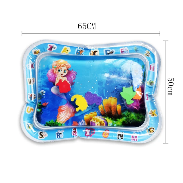 Inflatable Baby Water Mat Infant Tummy Time Playmat Toddler Fun ...