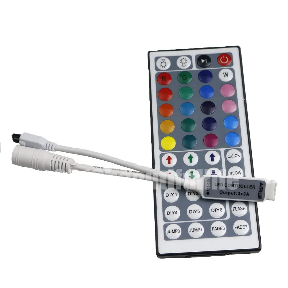 DC 12V Mini 44Key LED RGB Controller IR Remote Control For SMD 5050 ...