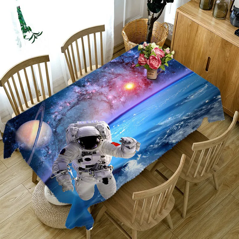Tablecloth Astronaut outer space 3D printed Table Cover Dining ...