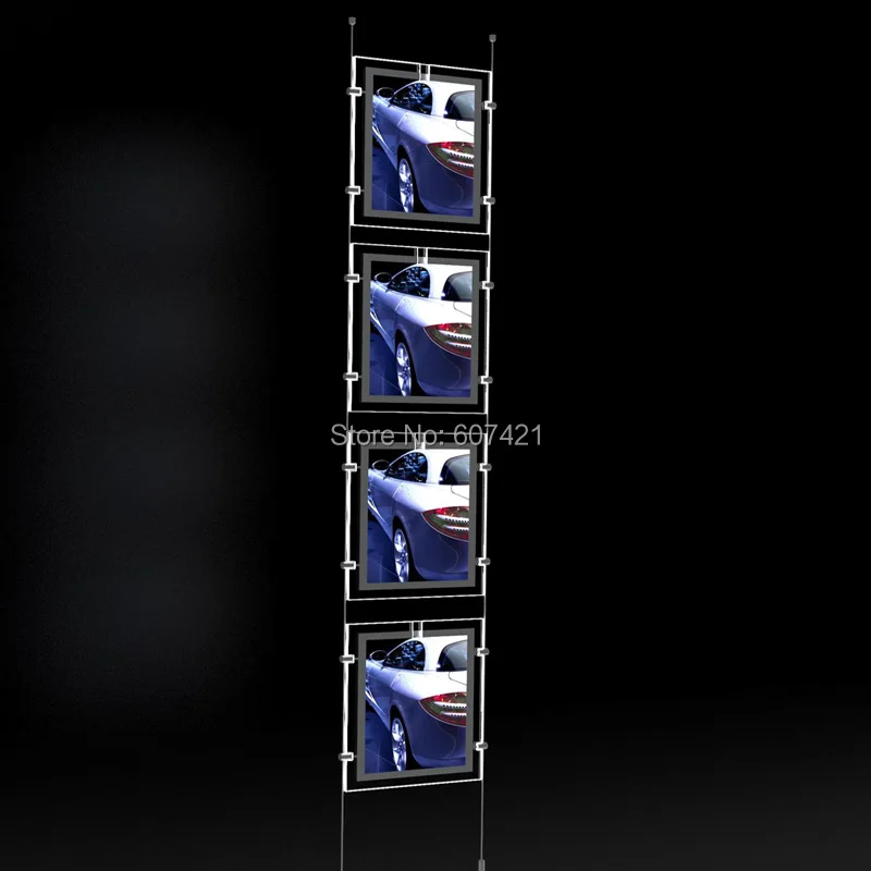 4-Unit-Column-A4-Single-Side-LED-Light-Pocket-Window-Display-Suspended ...