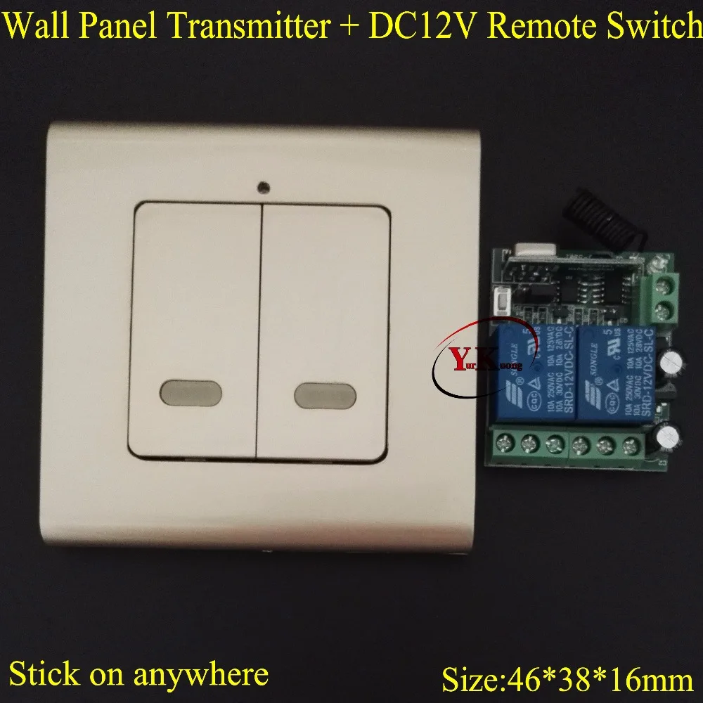 DC12V 2 Way Remote Switch Mini 2CH Relay Contact Receiver Transmitter ...