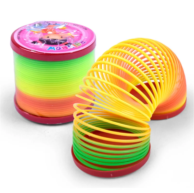 Magic Plastic Slinky Rainbow Spring Colorful New Children Funny Classic ...