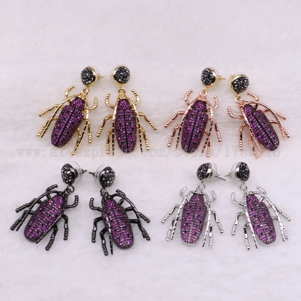 3 Pairs bugs earrings insets fly Bee earrings with studs Gift for lady ...