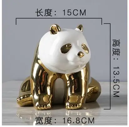 Golden Panda Statue