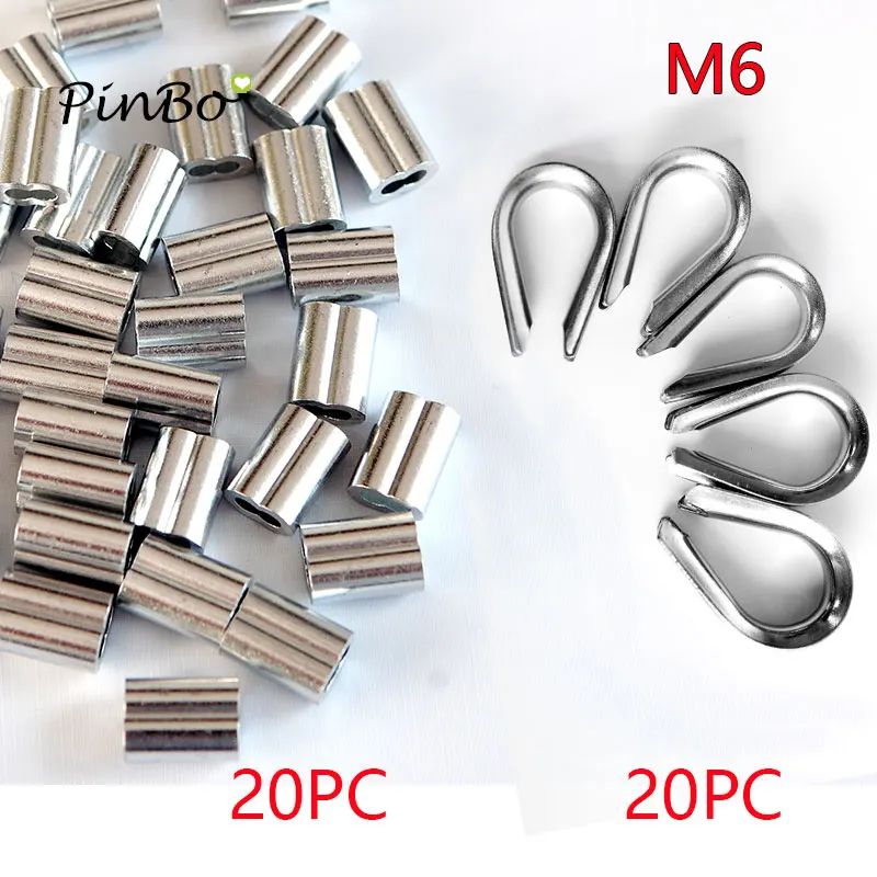 20pc Diameter 6mm M6 Sleeves Aluminium Oval Double Hole And Thimble ...