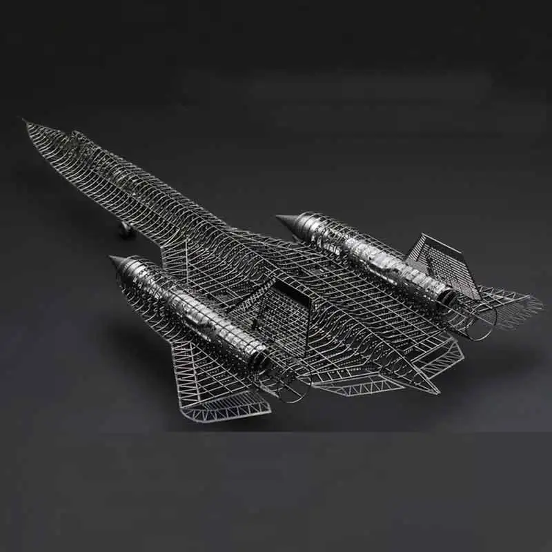 1144 SR-71A Blackbird Aircraft Fully Structure Skeleton DIY Metal ...