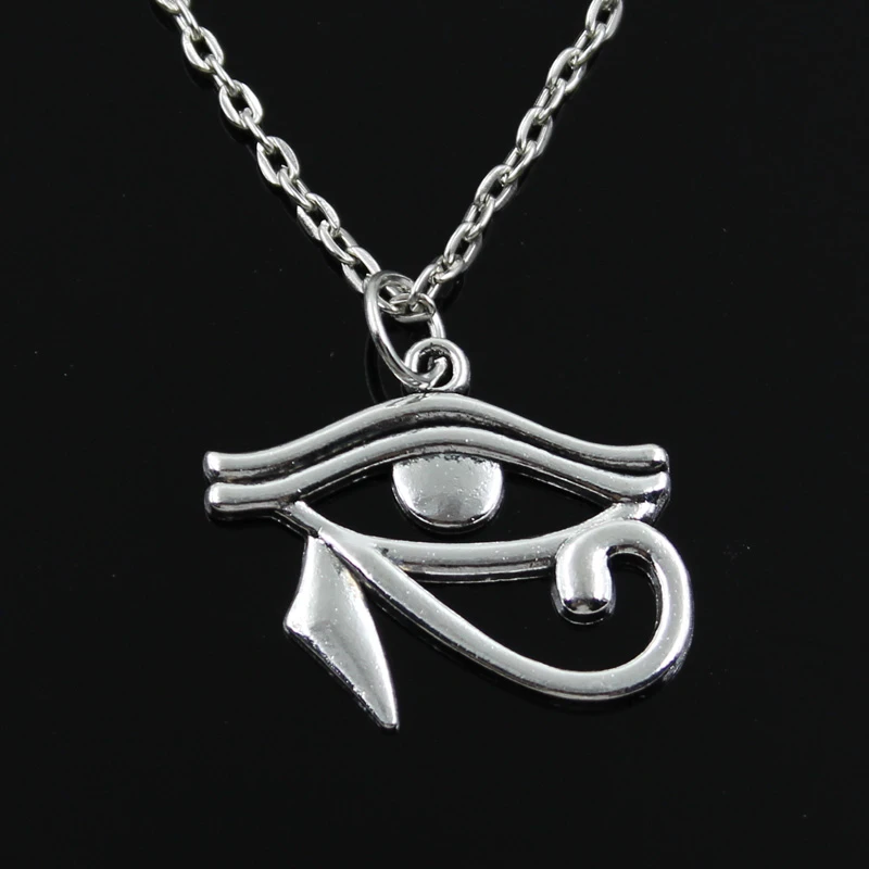 New Fashion Ancient Egypt Eye Of Horus Pendants Round Cross Chain Short ...