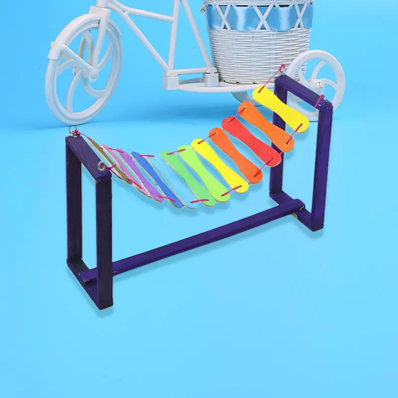 For Fun DIY Kit Toy Suspension Bridge Wooden toys Experiment Children ...