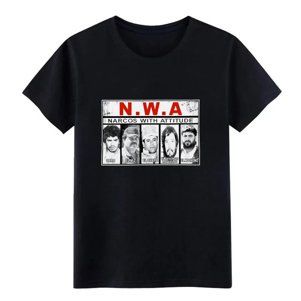 narcos with attitude t shirt men Customize Short Sleeve round Neck ...