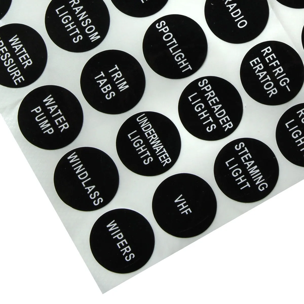 Car Boat Instrument Switch Panel Decals Label Set 40pc Marine GPS Horn ...