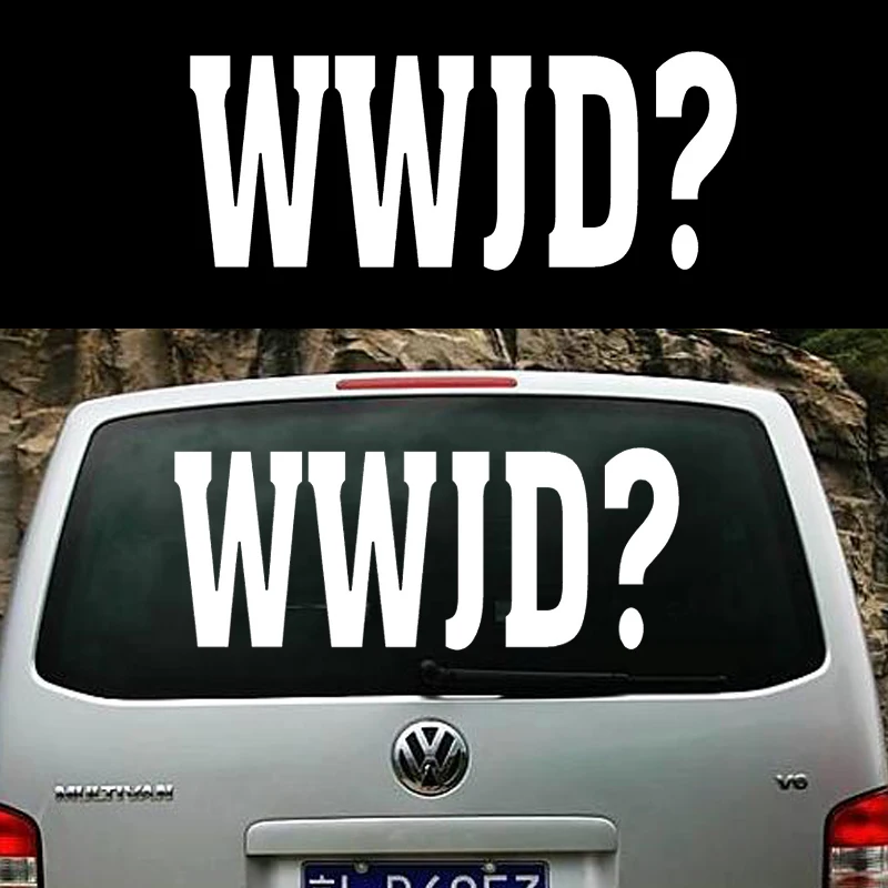 58cm x 23.2cm 2 x WWJD? What Would Jesus Do? (one For Each Side)Car ...