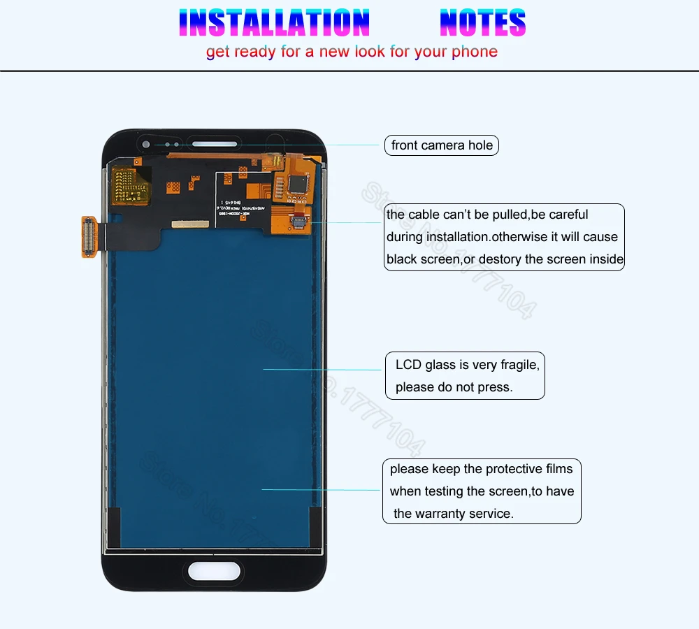 AAA тестирование работы lcd для Samsung Galaxy J3 lcd SM-J320 J320F ...