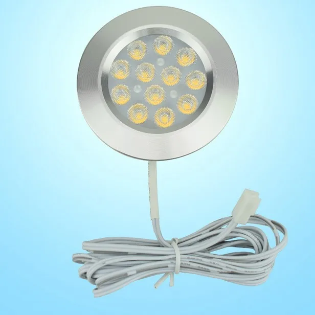 Under Cabinet Light LED 12V 3W Aluminum Cupboard Kitchen Closet Puck ...