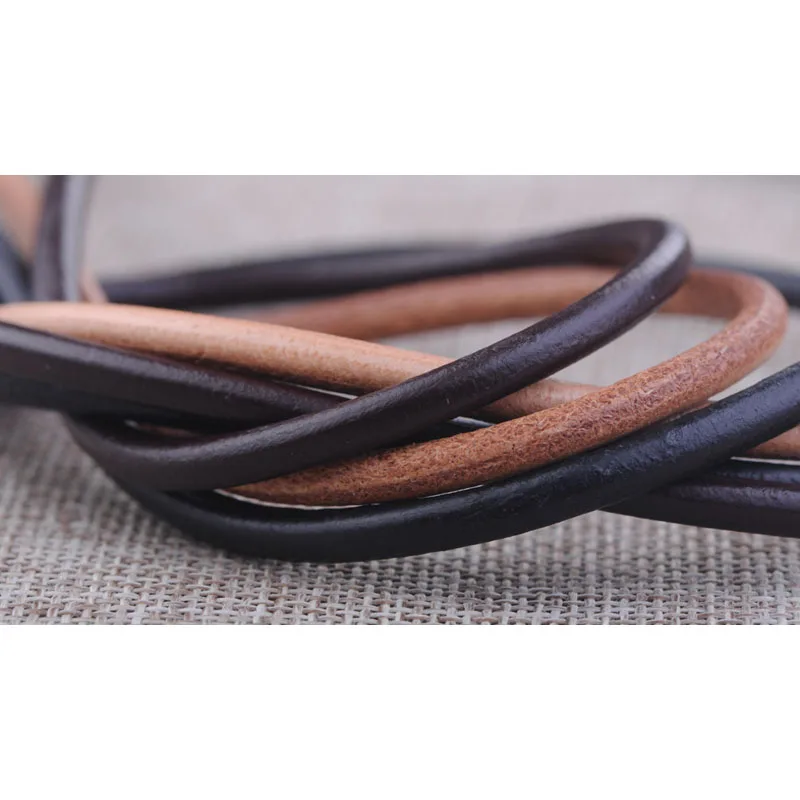 3x1000mm Black Cowhide Leather Cord For DIY handmade Craft Accessories ...