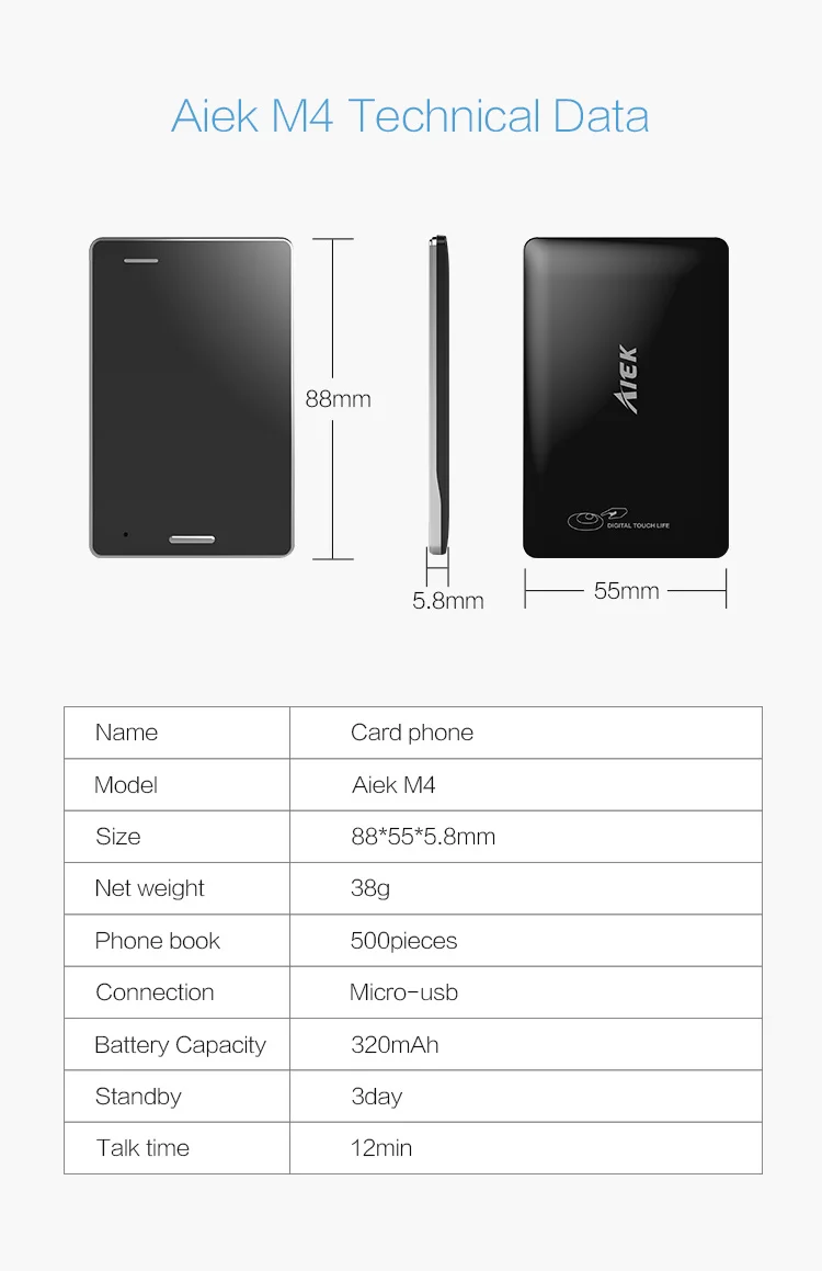 Купить М4 aiek м3 карты мобильного телефона ультра тонкий Кармен мини ...
