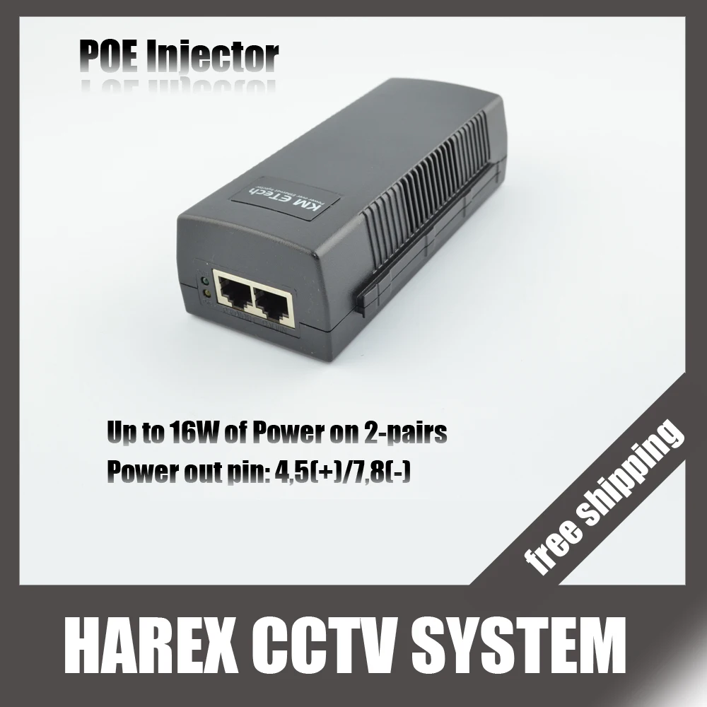 Poe injector 48V full out 10/100Mbps power over ethernet single POE ...