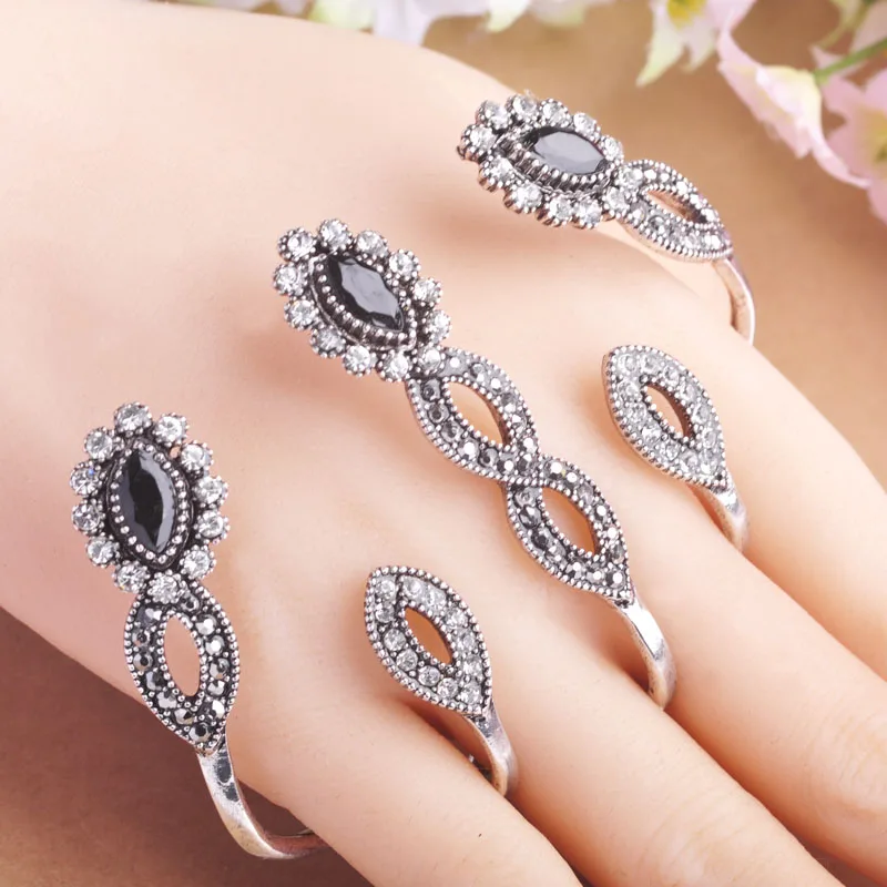 Hot Selling Vintage Turkish Rings Four Fingers Hand Accessories Turkey ...