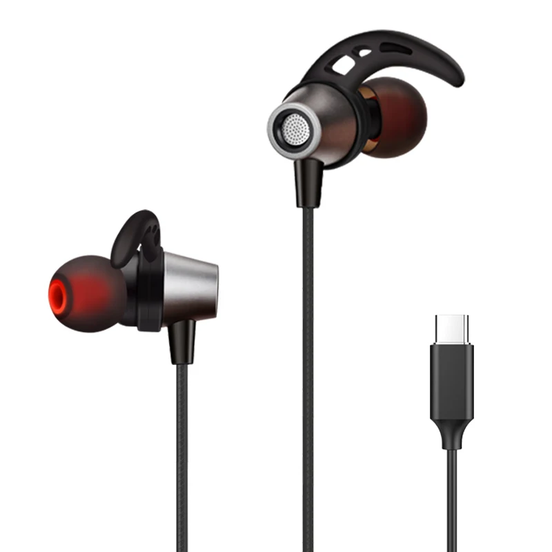 USB-Digital-Type-C-Earphones-In-Ear-Stereo-Wired-Control-Earphones-with ...