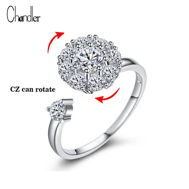Chandler Rotate Rings 925 Sterling Silver Ring For Women Fashion ...