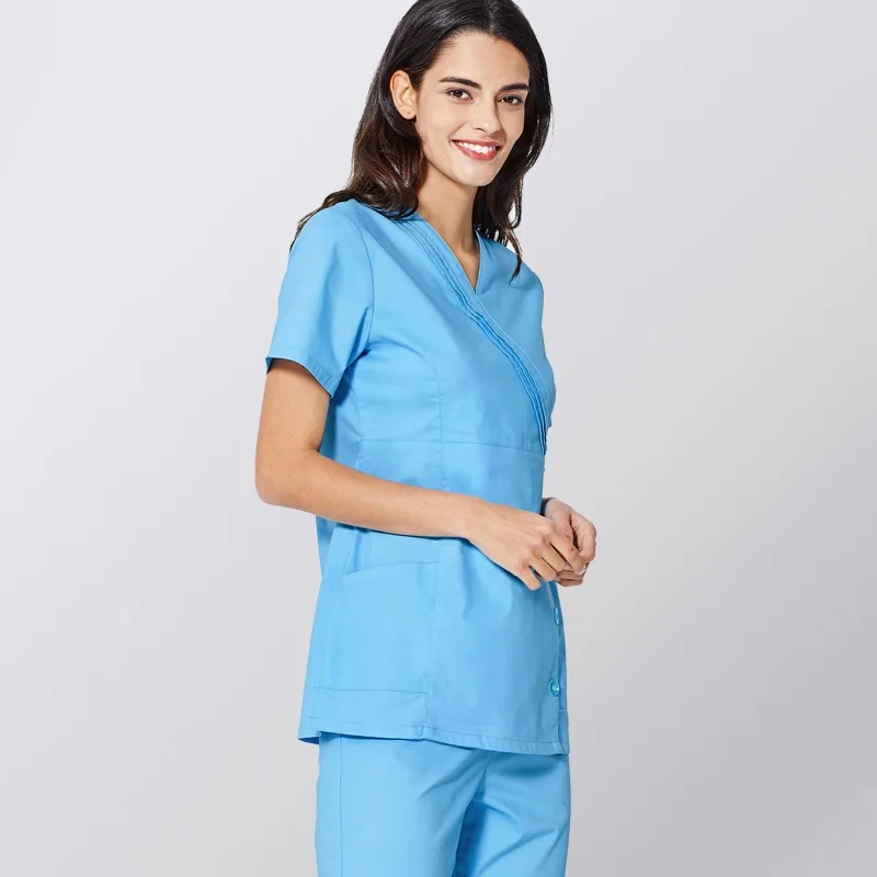 2019 New Summer Medical Dental Scrubs for Woman Short Sleeve Medical ...