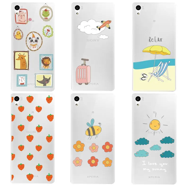 Beach Soft Clear TPU Phone Case For Sony Z2 Z3 Z4 Z5 C3 C4 C5 Cloud ...