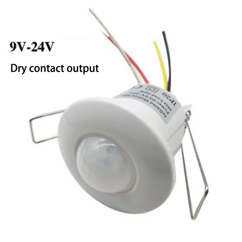 Mini-recesso-PIR-Motion-Sensor-Detector-UnitDC-el-trica-9V-24V-360 ...