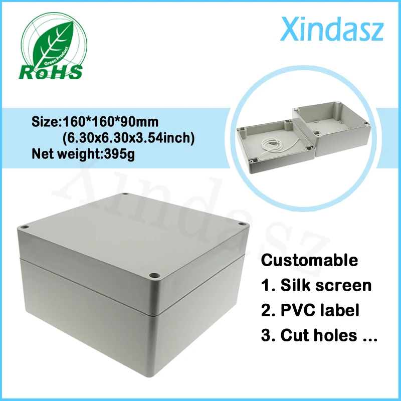 160*160*90mm waterproof electronic enclosure plastic project box ...