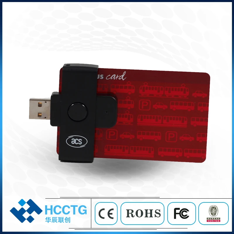 USB 2,0 bolsillo chip IC contacto lector de tarjetas/escritor ACR38U N1 ...