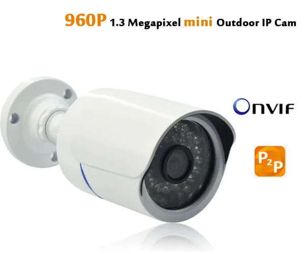 Onvif 960p 1.3M ip security camera system waterproof IR night outdoor ...