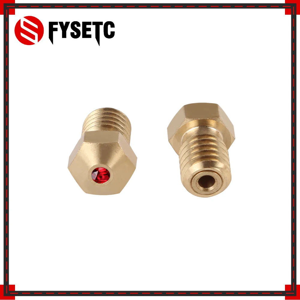 Ruby Sapphire Nozzle V6 1.75mm Nozzles 0.4mm Temperature For PETG ABS ...