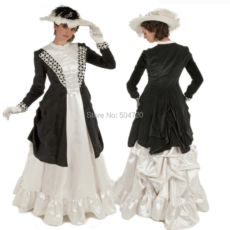 빅토리아 시대 리젠시 남북 전쟁 혁명 할로윈 드레스 HL 136|영화 & TV 의상| - AliExpress