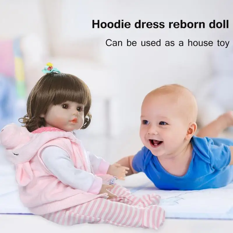 NPK 47cm Realista Baby Doll with Clothes Vinyl Simulation Reborn Baby ...